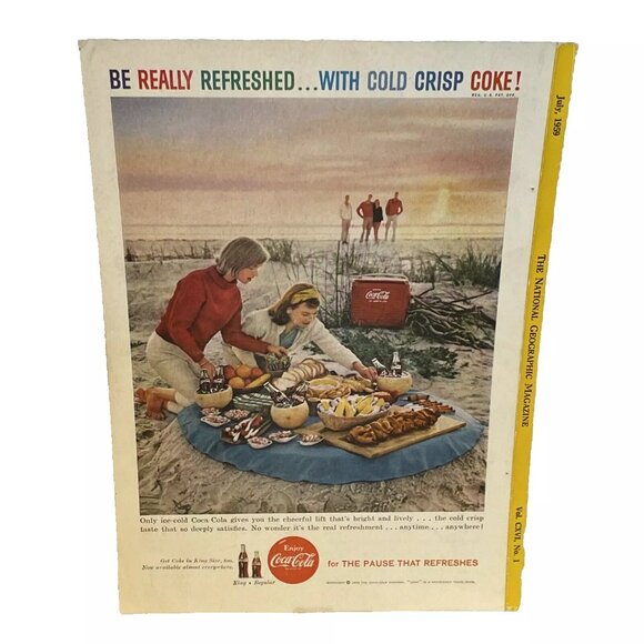 Coca Cola | Office | 959 Coke Coca Cola Soda Orig Magazine Ad Beach ...